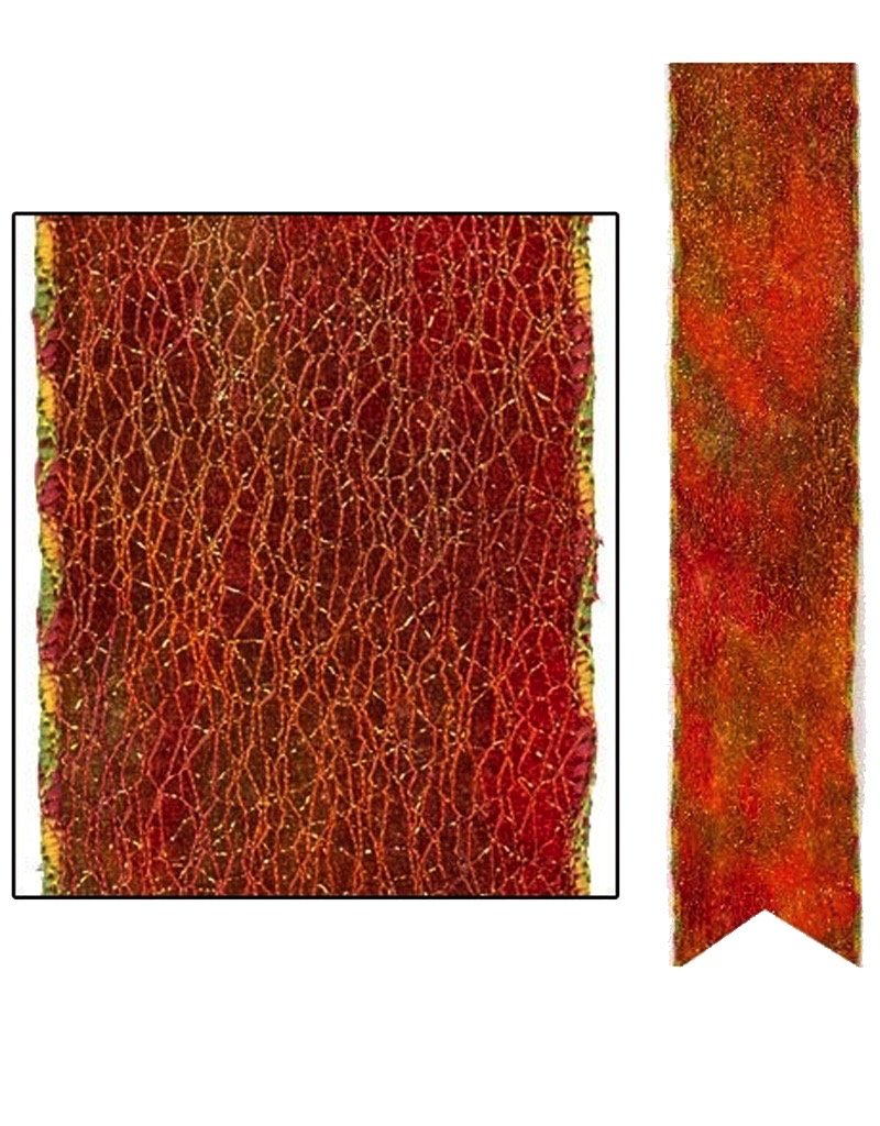 Premier Ribbon Netting Velvet Ribbon Multi Color 10 Yards - Digs N Gifts