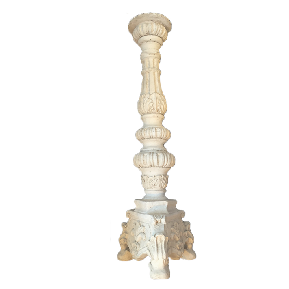 Tall Candlestick 25H inch Decorative Rustic Pillar Candle Holder - Digs ...
