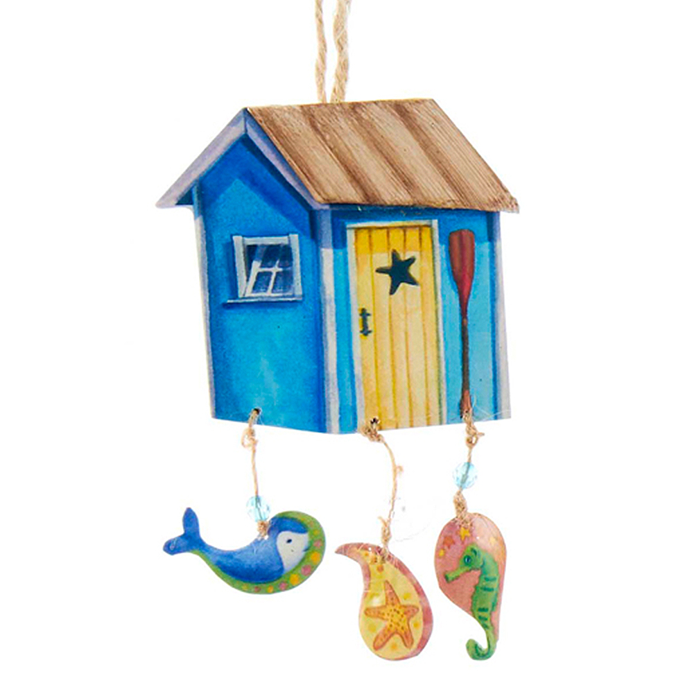 Kurt Adler Wooden Beach House Dangle Plaque Ornament SeaLife -A - Digs ...