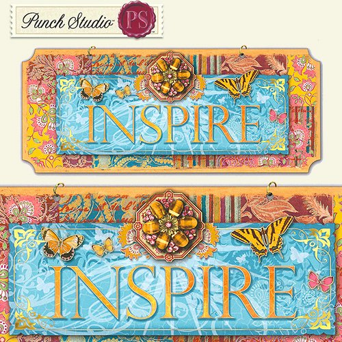 Punch Studio Inspirational Wall Plaque with INSPIRE - Digs N Gifts