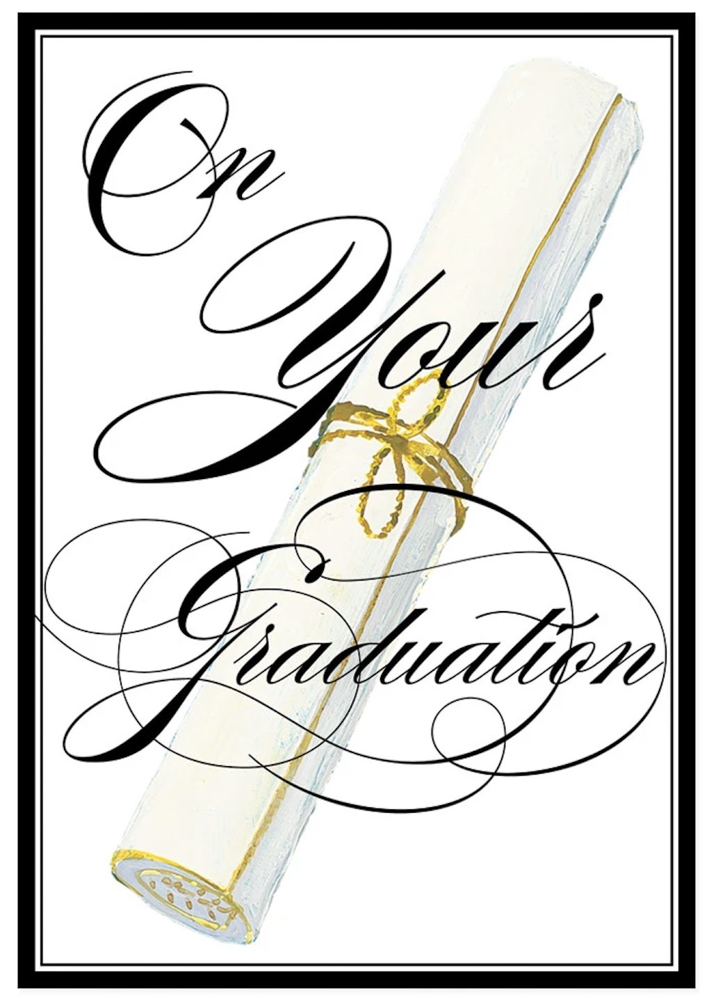Caspari Graduation Cards Diploma Graduation Card - Digs N Gifts