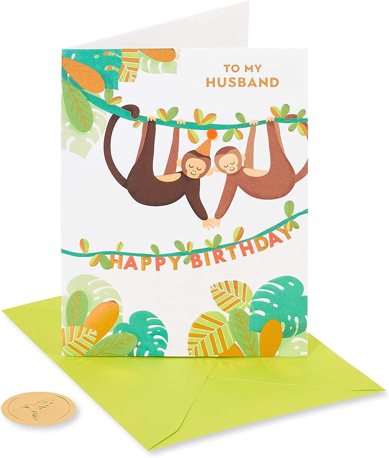 PAPYRUS Birthday Cards For Husband Monkey Around Card - Digs N Gifts