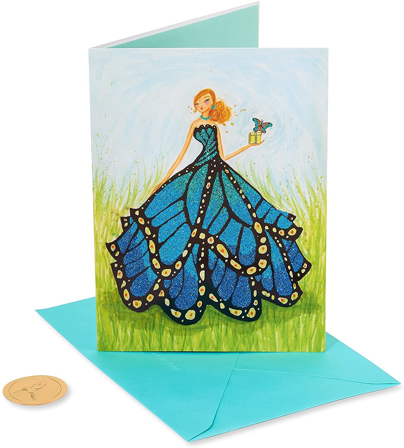 PAPYRUS Birthday Card Butterfly Girl Bella Pilar - Digs N Gifts