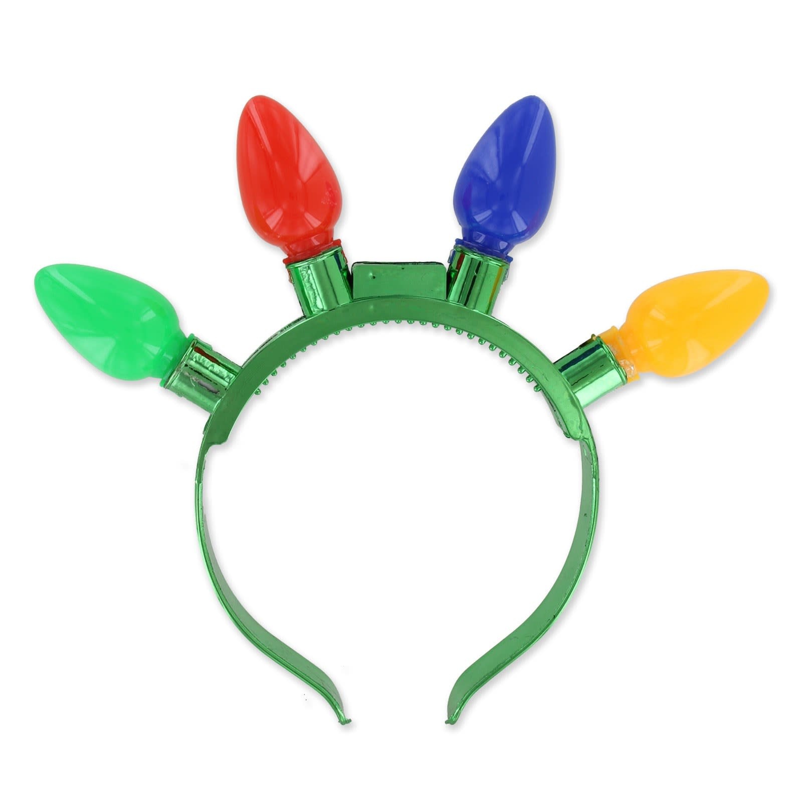 Lotsa Lites Jumbo Flashing Christmas Holiday Lights Headband - Digs N Gifts