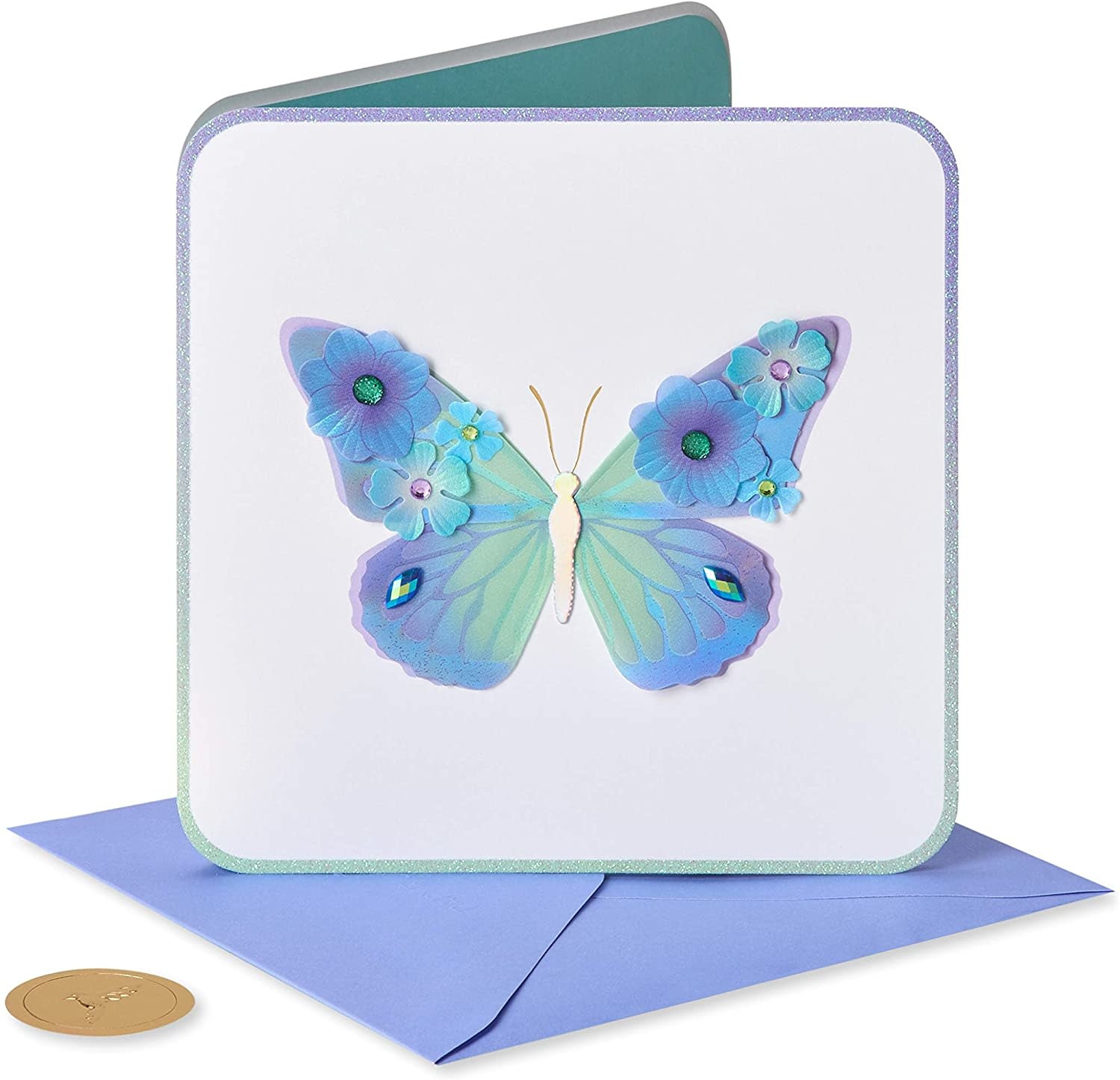 PAPYRUS Birthday Card Bold Butterfly With Flowers - Digs N Gifts