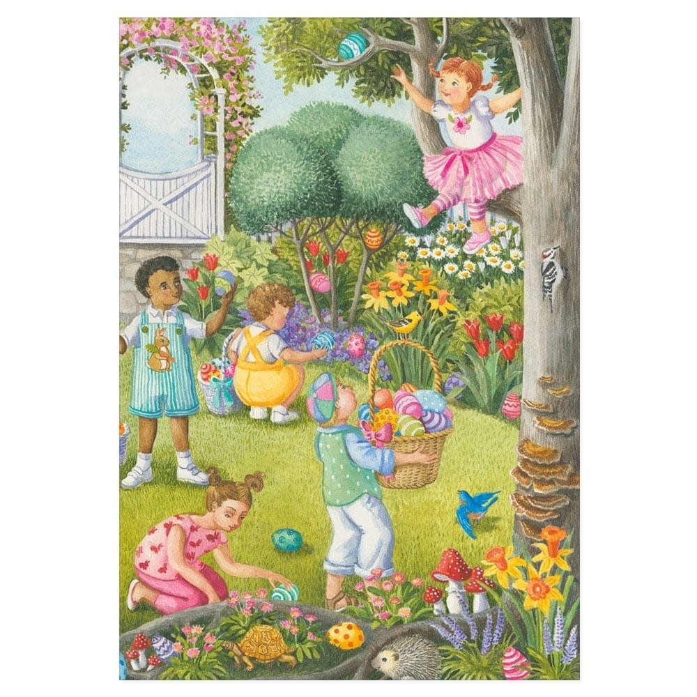 Caspari Easter Cards Easter Egg Hunt Greeting Card - Digs N Gifts
