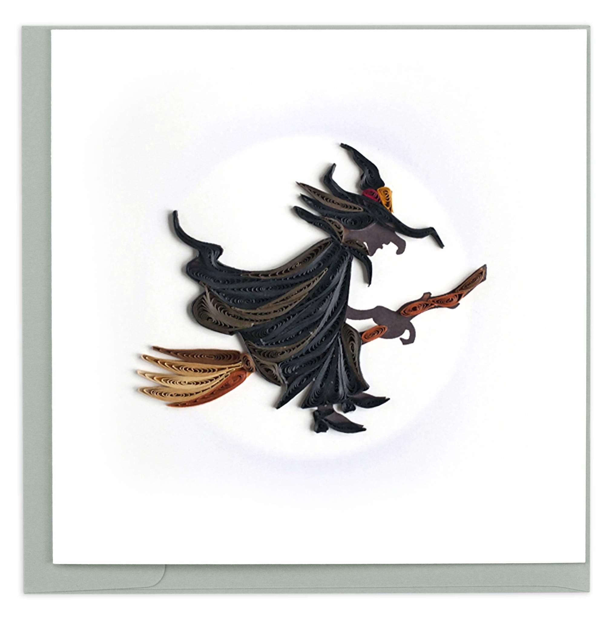 Quilling Card Quilled Halloween Card With Witch - Digs N Gifts