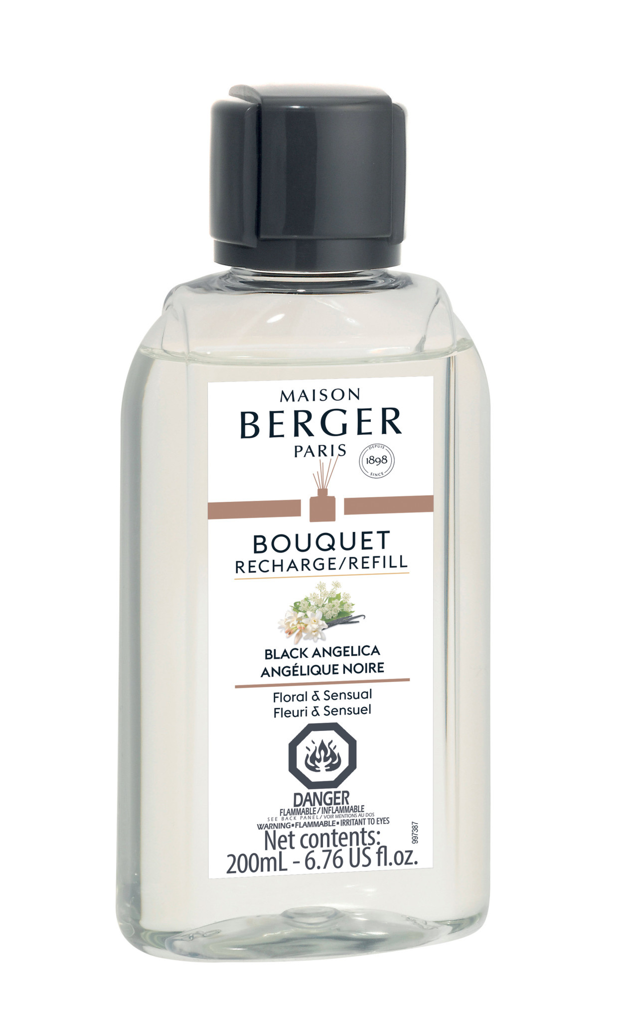 Maison Berger Black Angelica Reed Diffuser Fragrance Refill 200ML ...