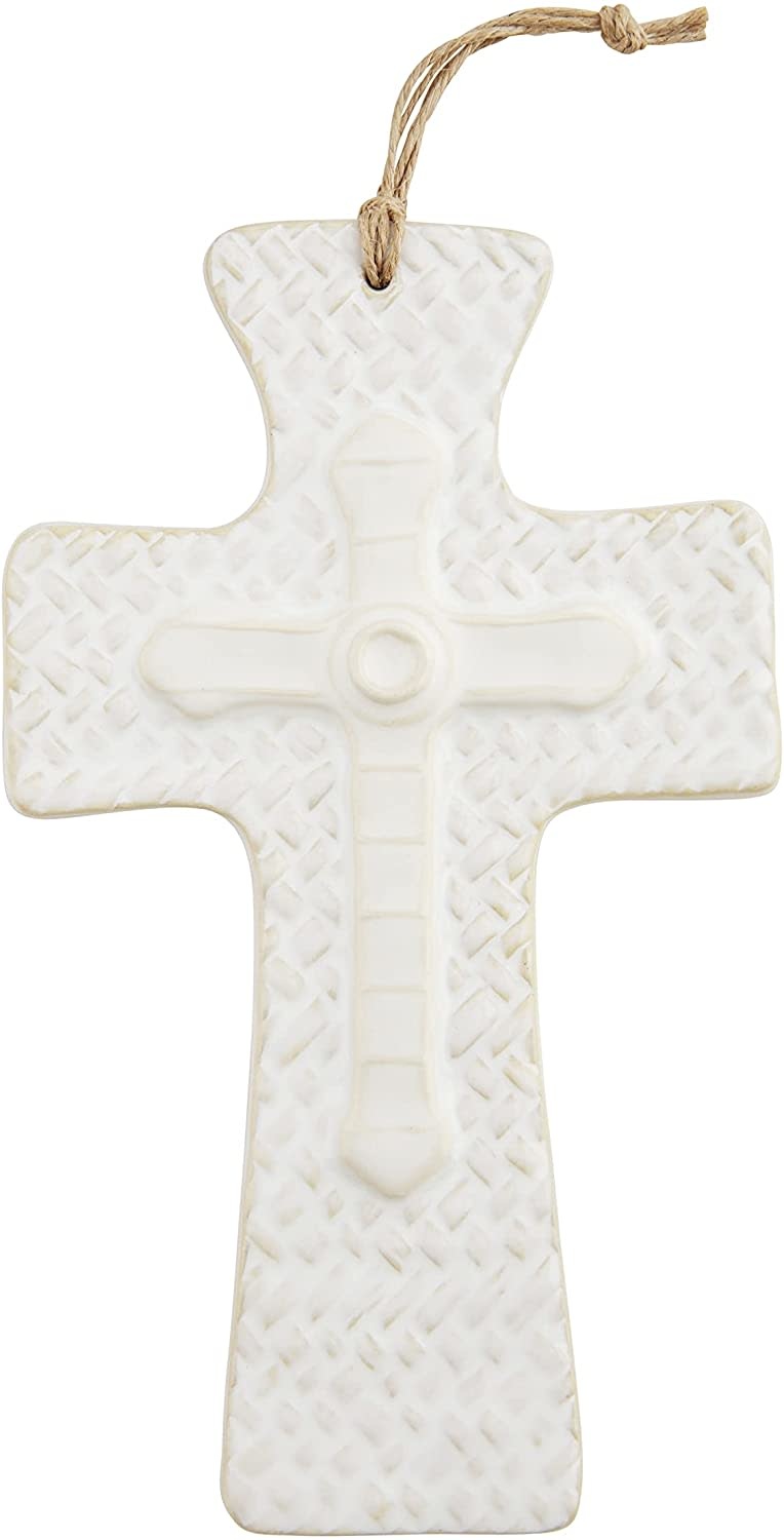 Mud Pie Layered Stoneware Cross 8 Inch - Digs N Gifts