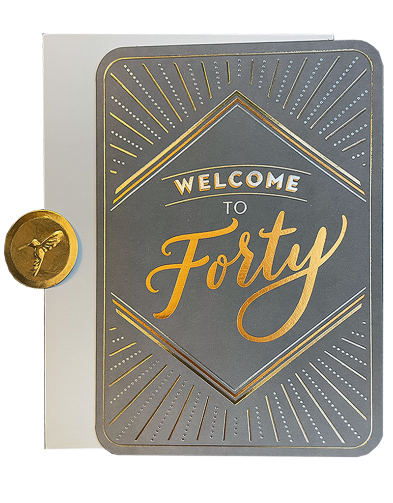 PAPYRUS Birthday Card 40th Welcome To Forty - Digs N Gifts