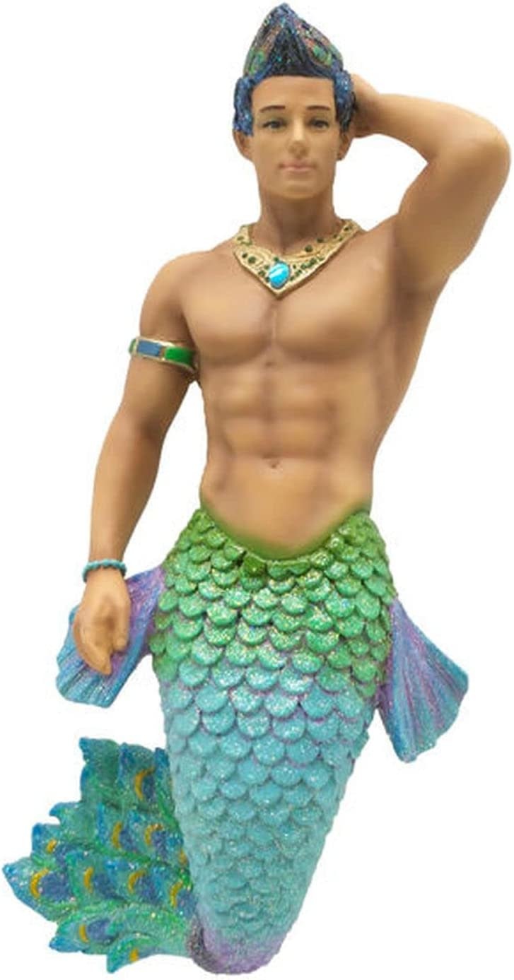 Emerald Merman Ornament 7.5 Inch - Digs N Gifts