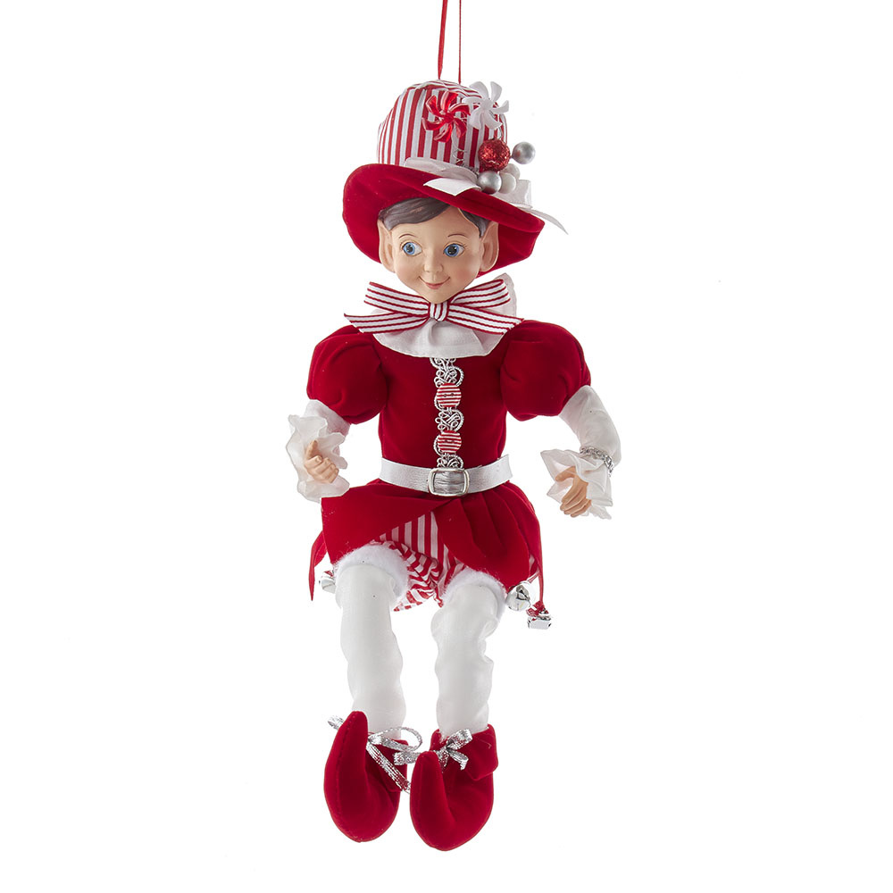 Kurt S. Adler Elves KSA Kringles Peppermint Elf Ornament 15 Inch - Digs ...