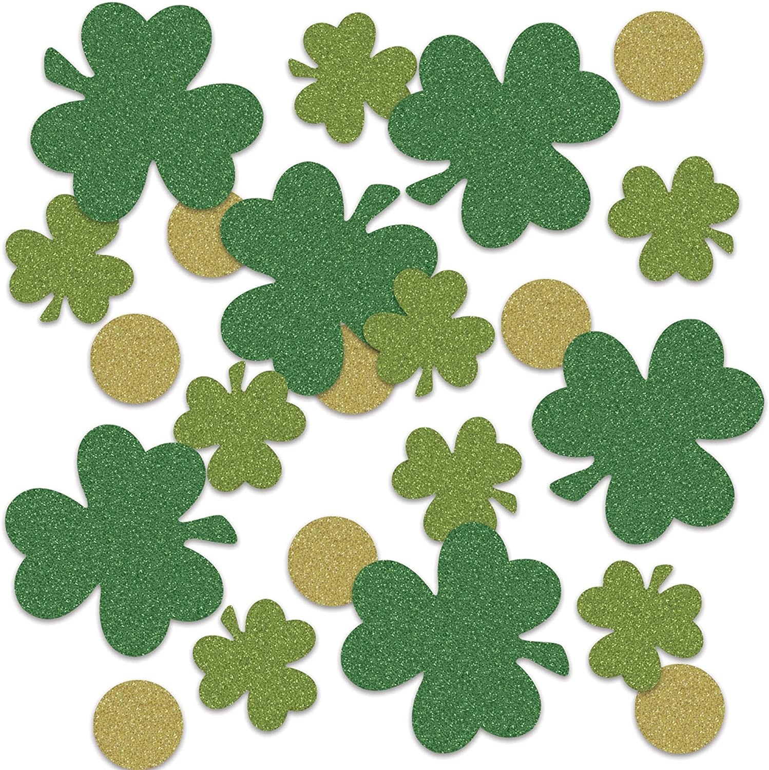 Irish St Patrick's Day Shamrock & Coin Deluxe Sparkle Confetti - Digs N ...