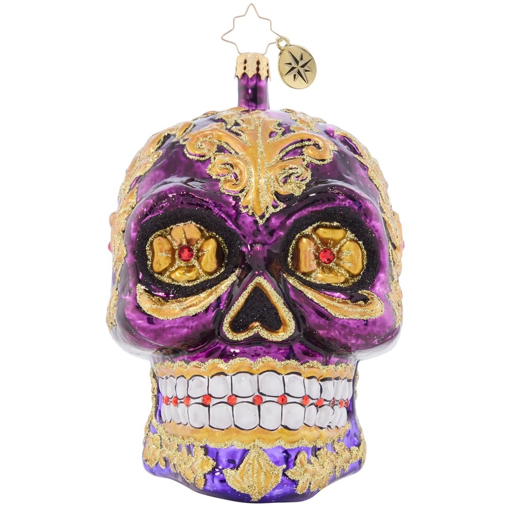 Christopher Radko Festive Filigree Calavera Skull Ornament - Digs N Gifts