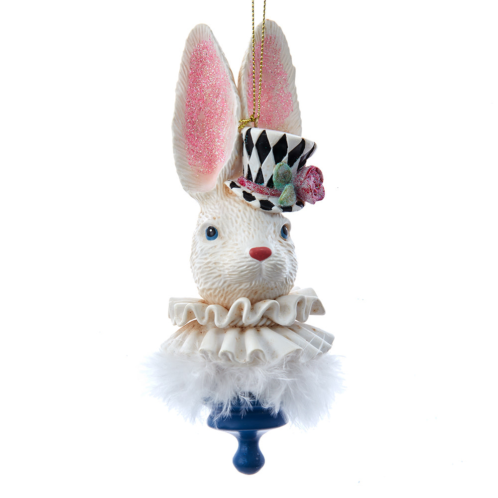 Holly Hats Alice In Wonderland Ornament 6.5” Rabbit Hat - Digs N Gifts