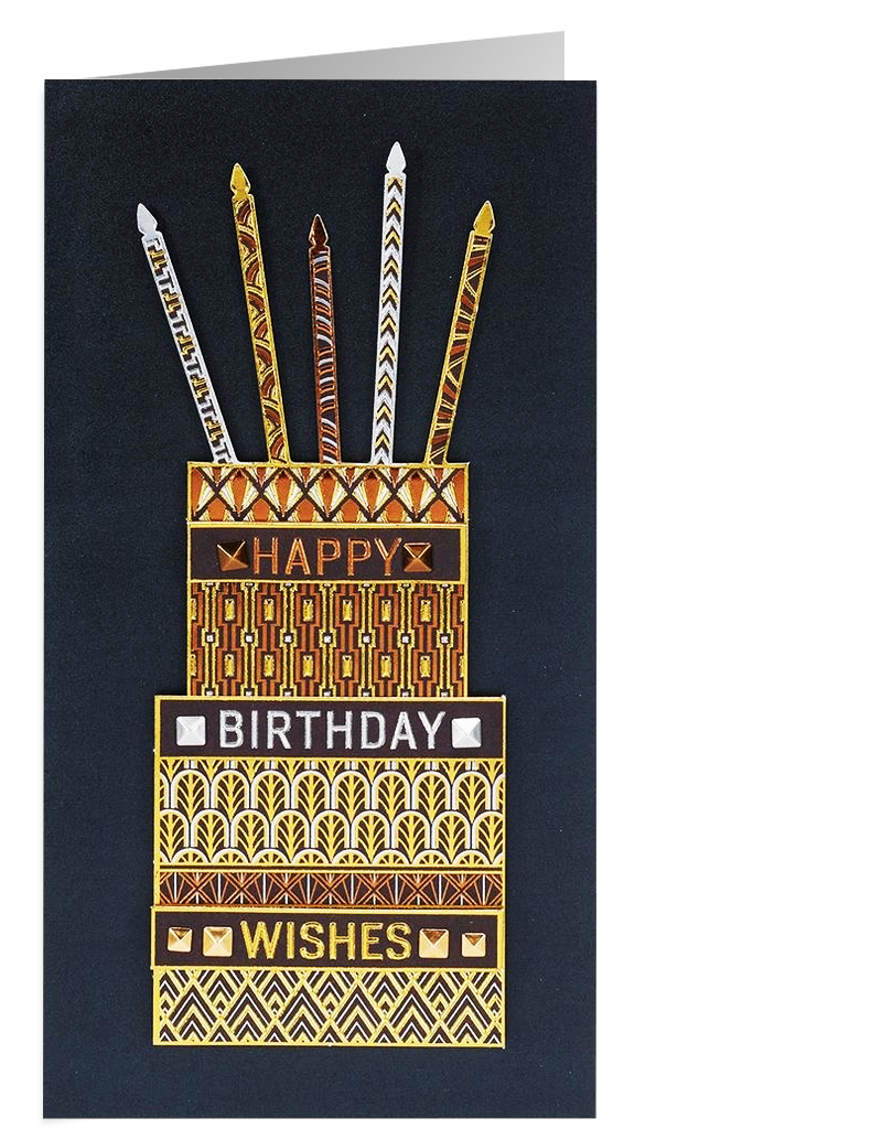Papyrus Birthday Card Foil Cake Happy Birthday Wishes - Digs N Gifts