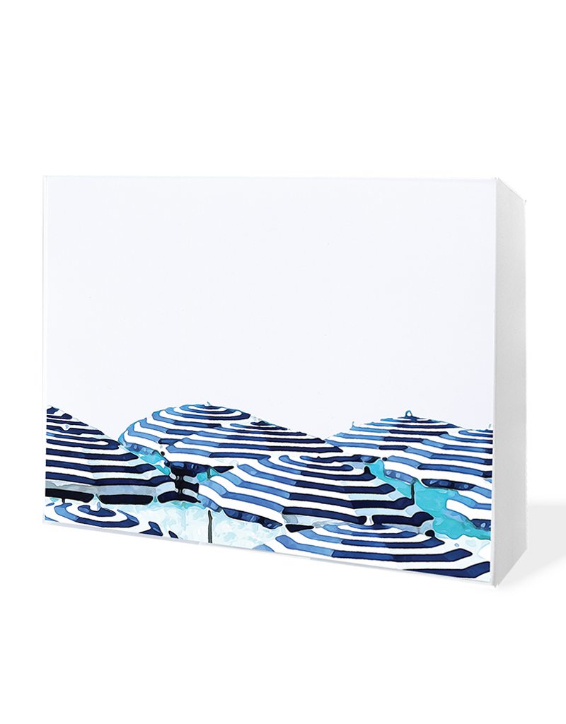 Notepads Luxe Color 8.5 x 7 Notepad | Blue Umbrellas Design - Digs N Gifts