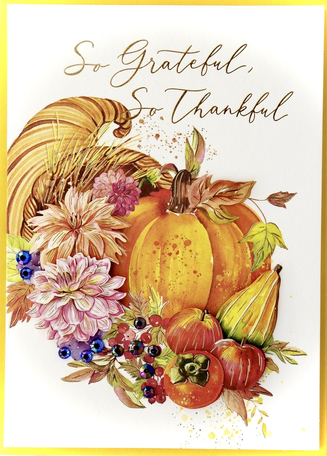 Thanksgiving Cards Bountiful Cornucopia - Digs N Gifts