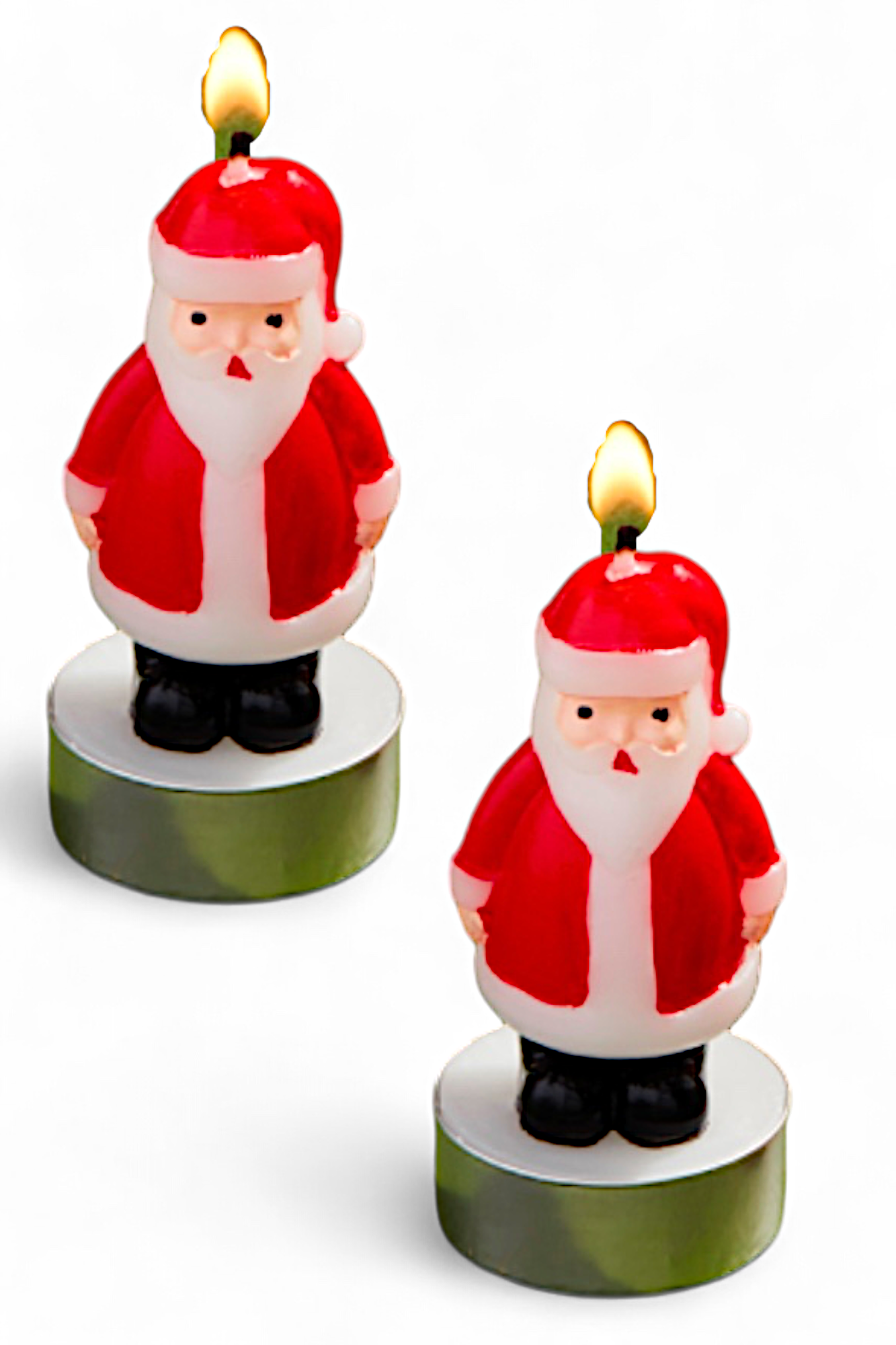 Christmas Figural Tea-Light Candles Set | Santa Claus - Digs N Gifts