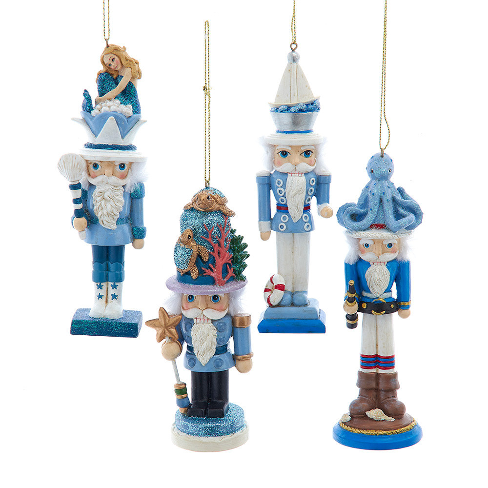 Hollywood Nutcrackers 5” Nautical Ornaments 4 Assorted - Digs N Gifts