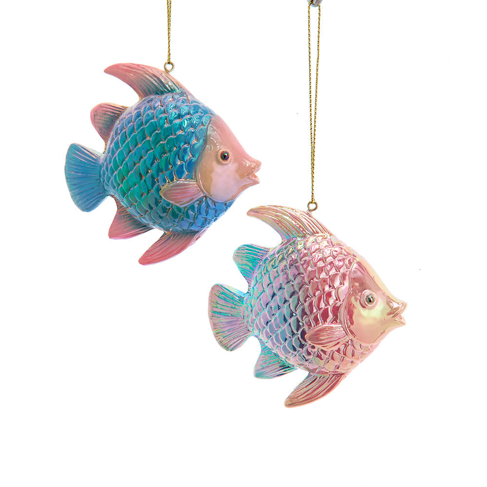 Tropical Fish Electroplated Ornaments 2 Assorted - Digs N Gifts