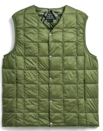 V-Neck Button Down Vest in Olive - Eastwood Ave. Menswear