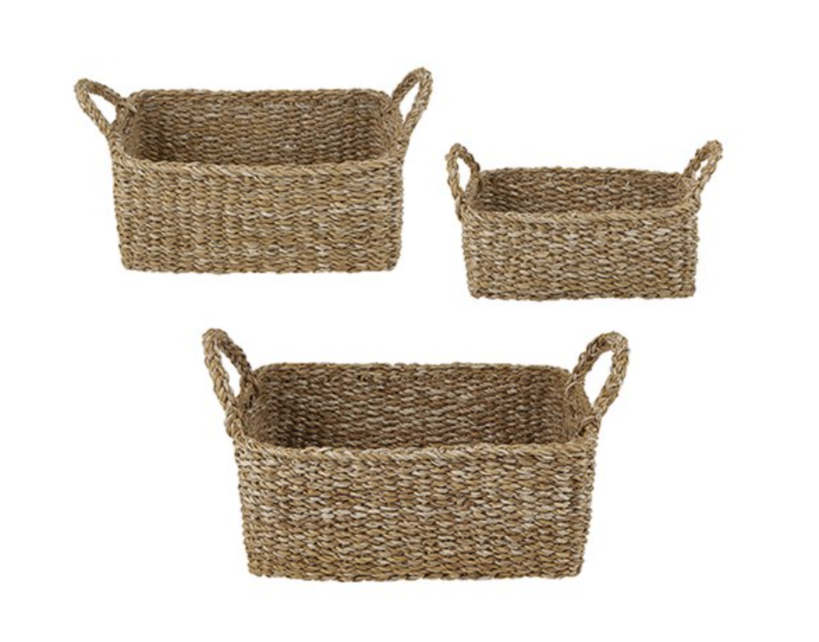Mini Rectangle Seagrass Basket Small - The Good Tree
