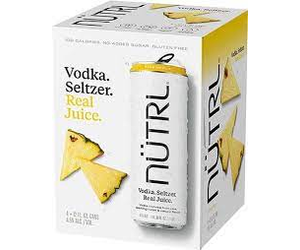NUTRL PINEAPPLE VODKA SELTZER 4PK/12OZ CAN - Cork 'N' Bottle