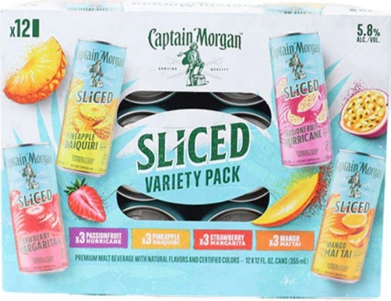 CAPTAIN MORGAN SLICED VARIETY 12PK/12OZ CANS - Cork 'N' Bottle CAPTAIN MORGAN SLICED VARIETY 12PK/12OZ CANS - Cork 'N' Bottle