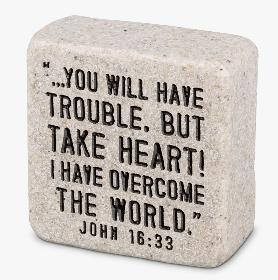 Scripture Stone Block Square - Meri's Boutique