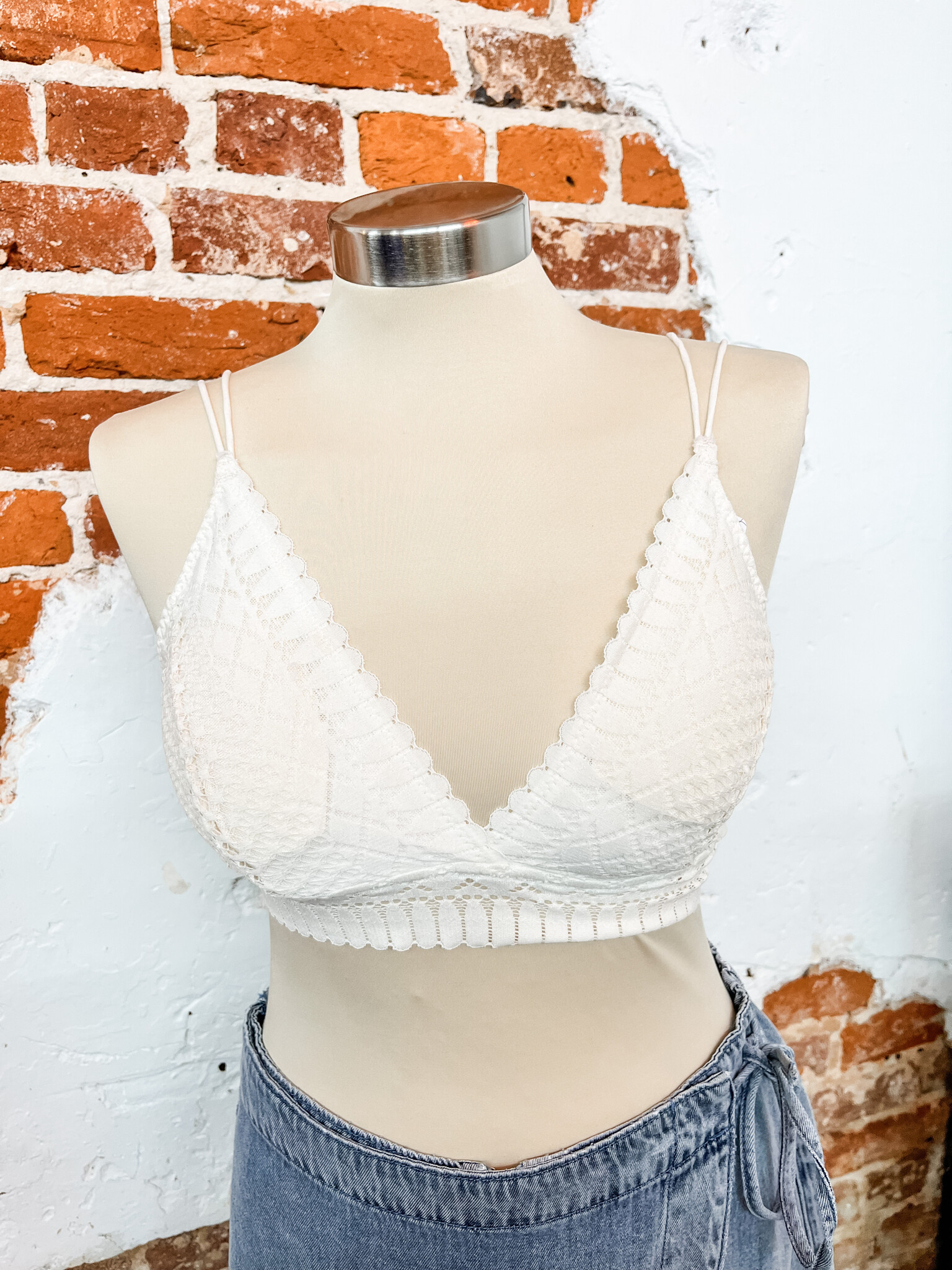 FT0720 Lace Bralette Longline Silhouette - Meri's Boutique
