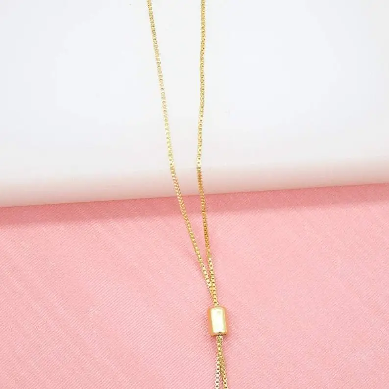 COL-48493 Adjustable Bolo Box Chain Neck - Meri's Boutique