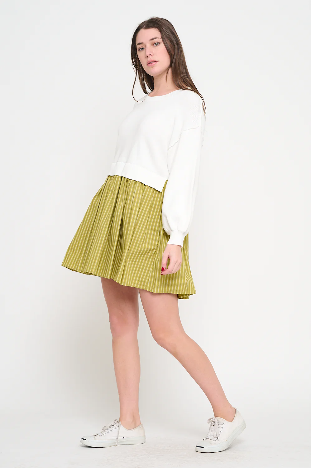 MS1638 Poplin Two-Fer Dress - Meri's Boutique