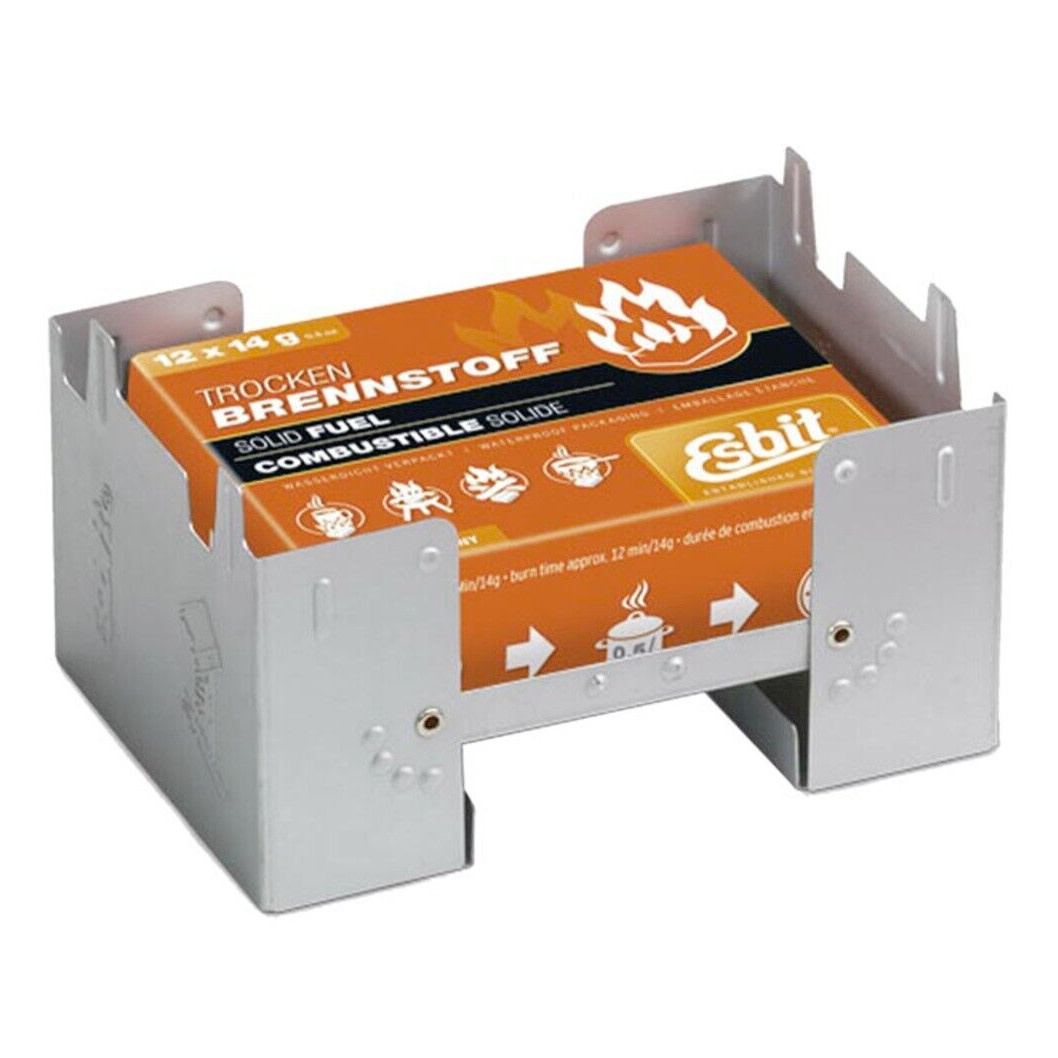 Esbit Pocket Stove Large with 12 Solid Fuel Tabs - True Outdoors