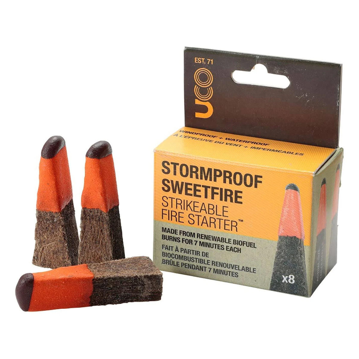 UCO Stormproof Sweetfire Strikeable Fire Starter 8-pack - True Outdoors
