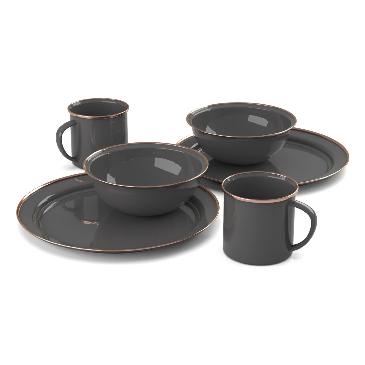 GSI Outdoors Mesa 2 Person Enamelware Tableset - True Outdoors