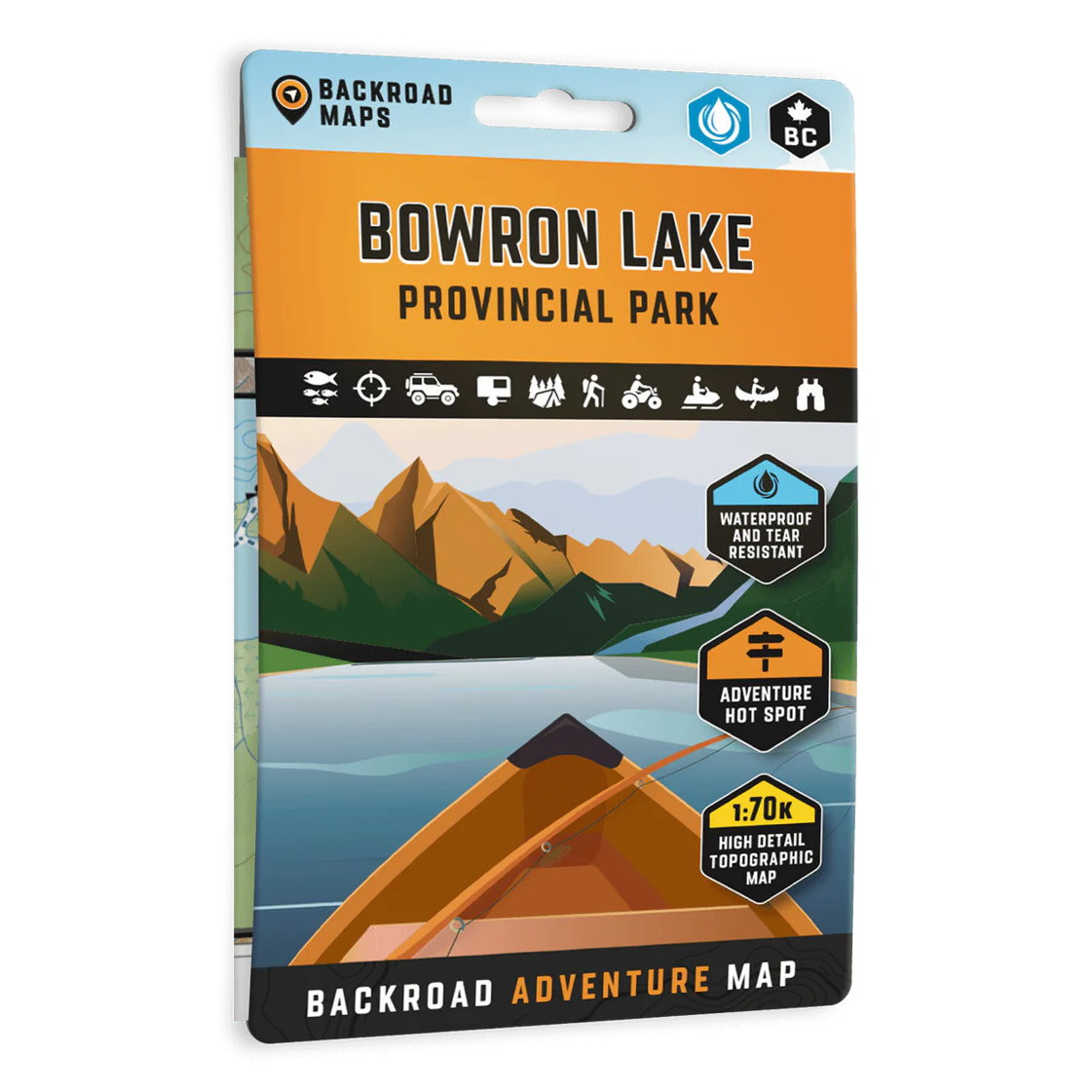 Backroad Mapbooks Bowron Lake Provincial Park Waterproof Adventure Map ...