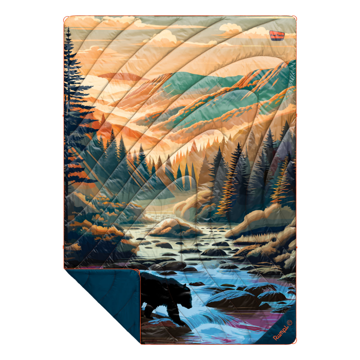 Rumpl Original Puffy 1-Person Blanket - National Park Great Smoky - True Outdoors