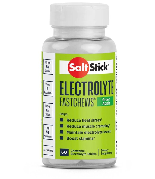 SaltStick Fastchews, Green Apple 60 count - Columbus Running Company