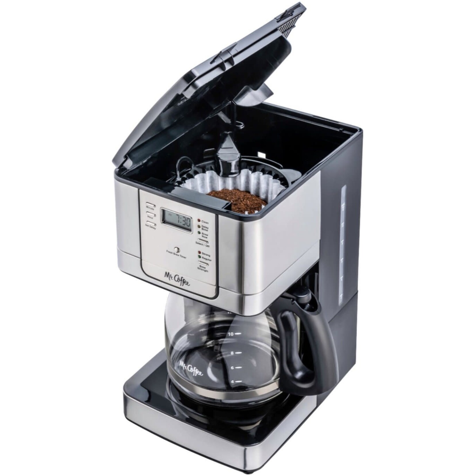 2131084 Mr. Coffee 12 Cup Coffee Maker with Strong Brew Selector Stainless Steel Black Friday