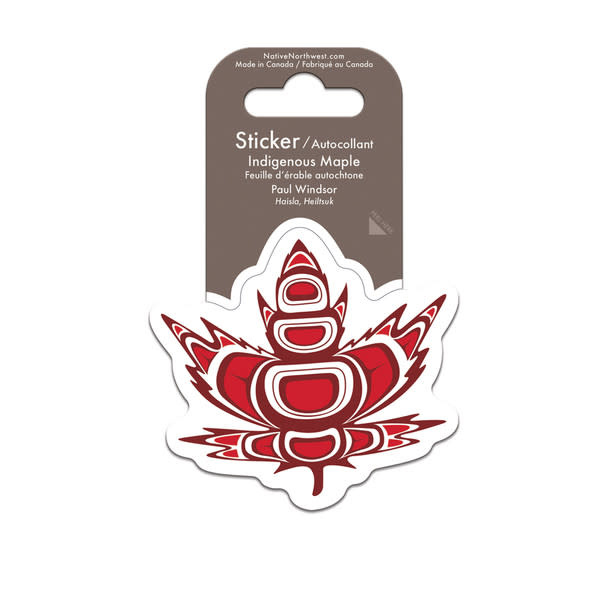 Indigenous Maple sticker by Paul Windsor - Stó∶lō Gift Shop