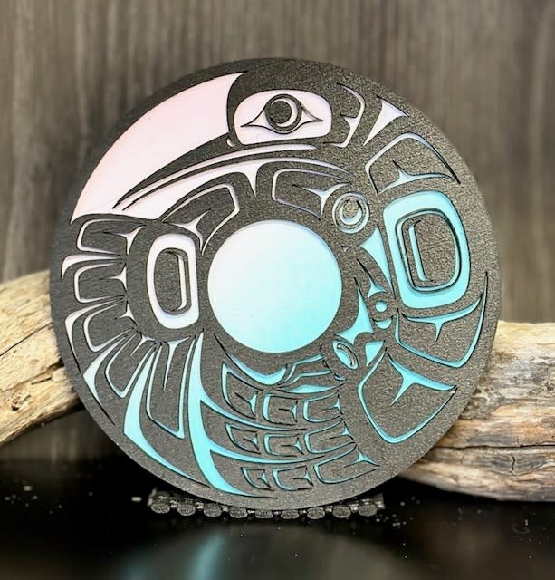 5" Wall Plaque - Hummingbird Spindle whorl gradient by Raven Wolden ...