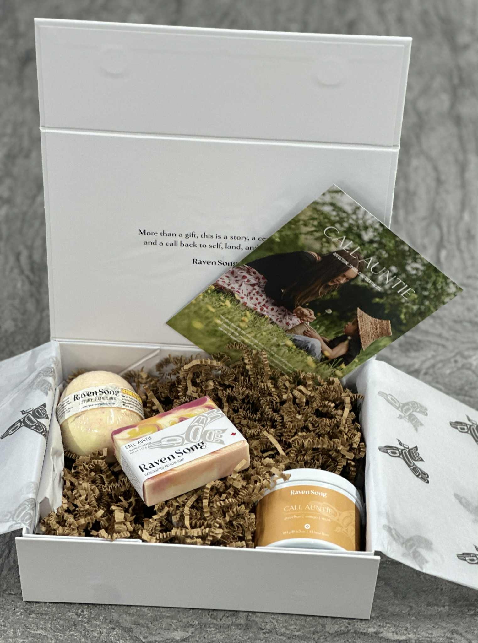 Call Aunty Luxury Artisan Gift Box by Raven Song Soap - Stó∶lō Gift Shop