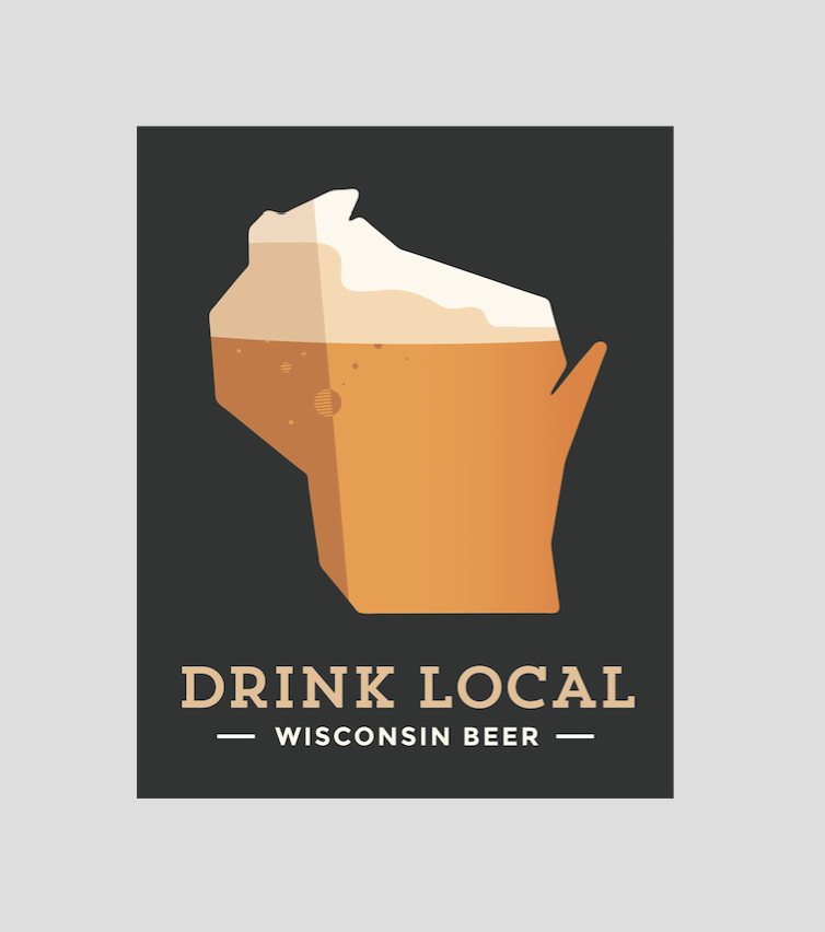 Drink Local Wisconsin Beer Poster Print - The Local Store