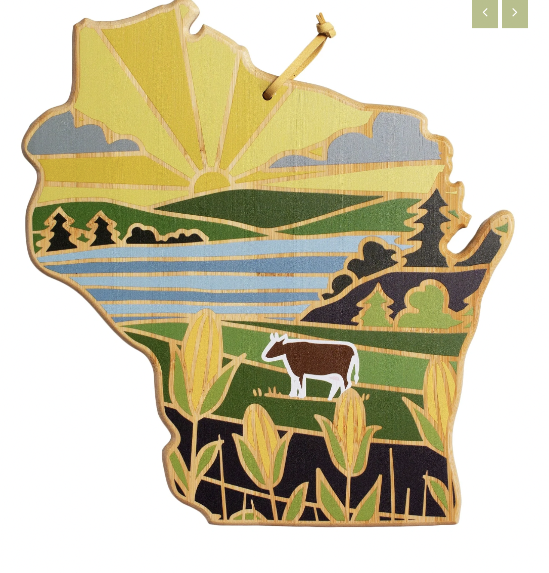 Wisconsin Cutting Board with Artwork Summer Stokes - The Local Store