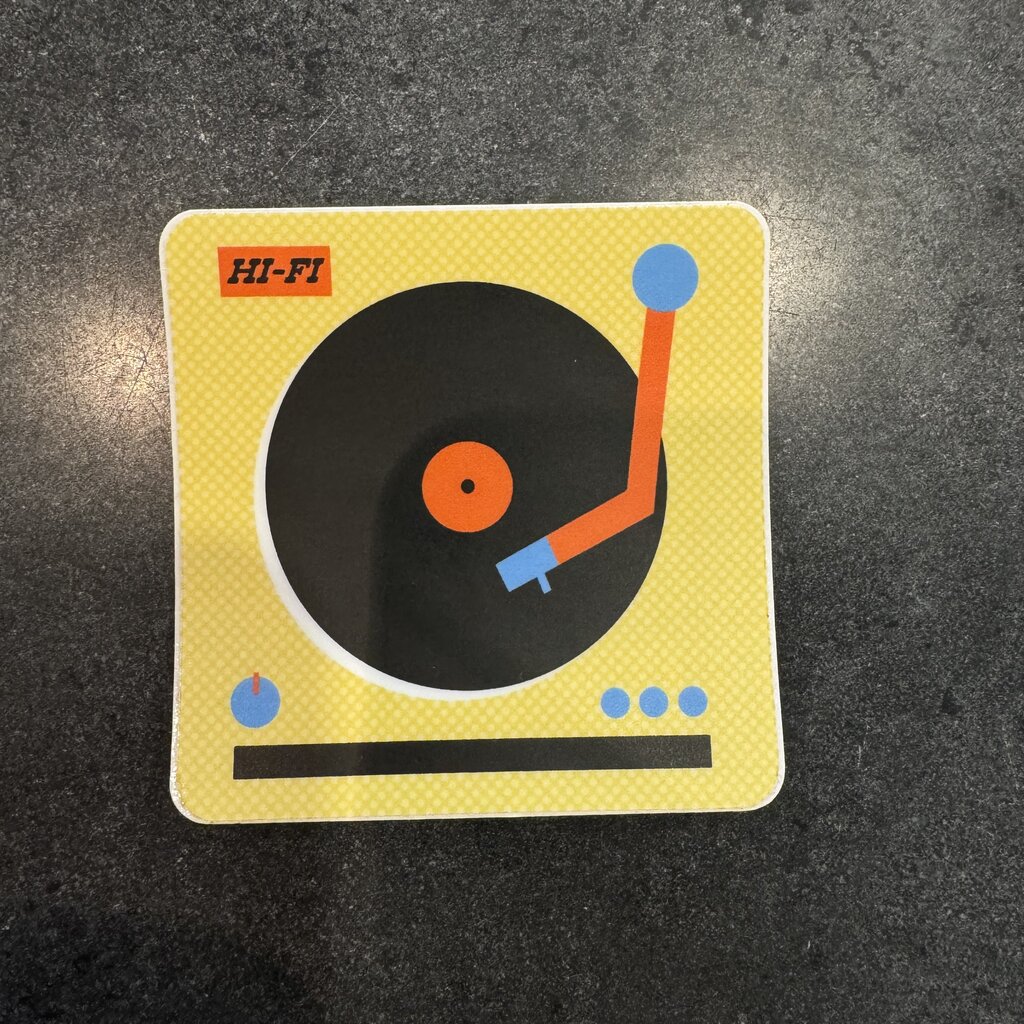 Hi-Fi Turntable Sticker - The Local Store