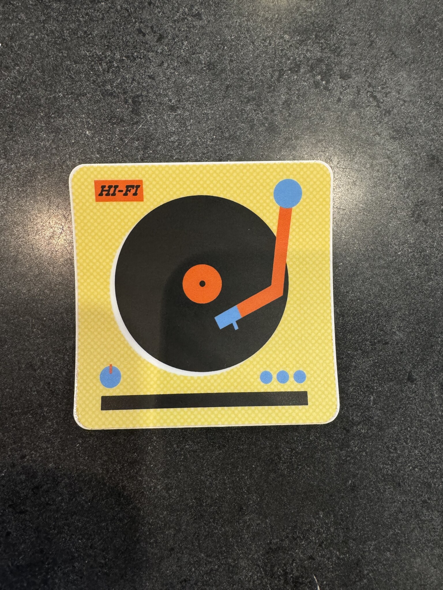 Hi-Fi Turntable Sticker - The Local Store