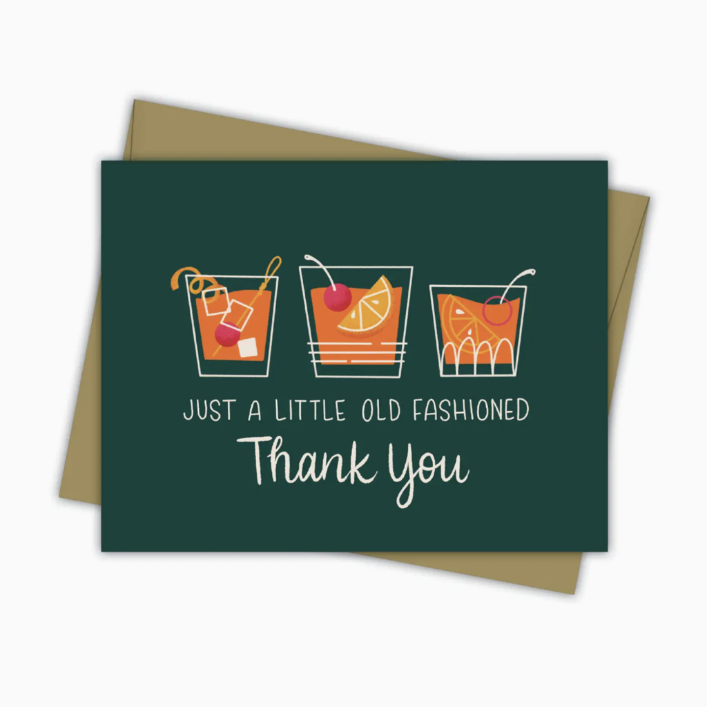 Old Fashioned Thank You Note Card Individual - The Local Store