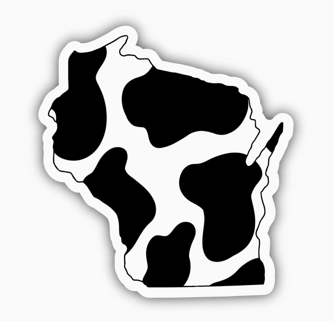 Wisconsin Cow Pattern Sticker - The Local Store