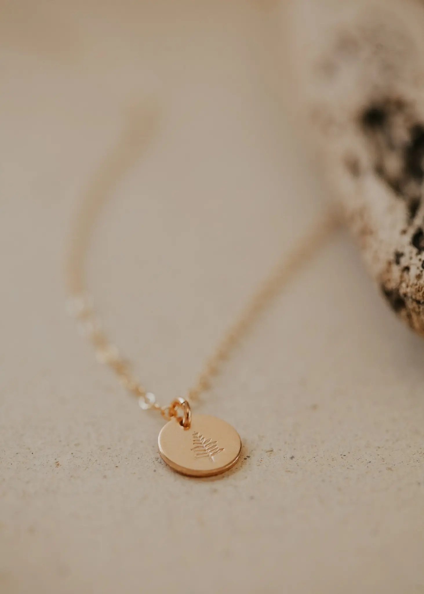 Hello Adorn Jewelry Hello Adorn - Tiny Vibes Necklace - Evergreen (14k ...